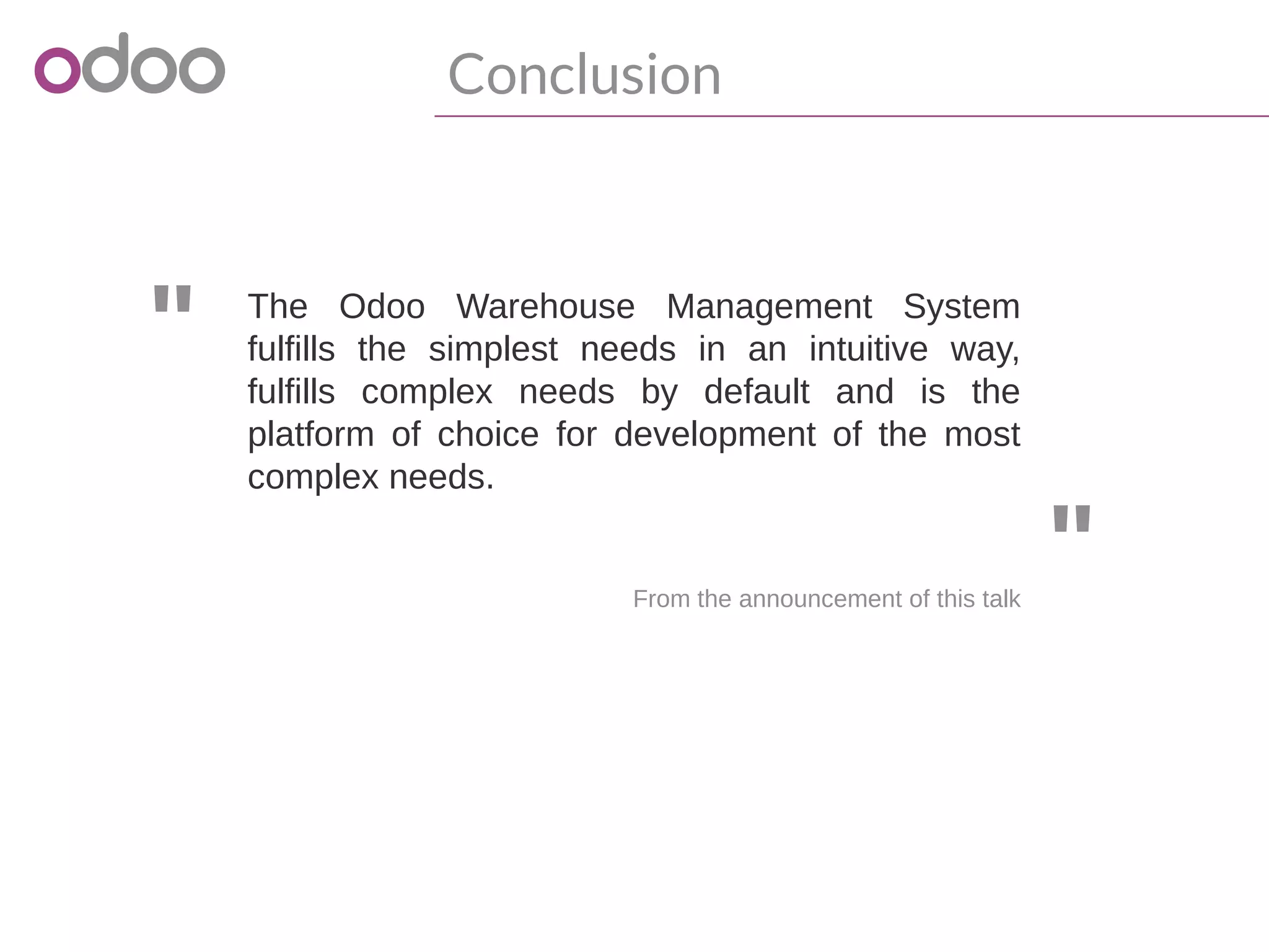 Odoo WMS Version 9.0 | PDF