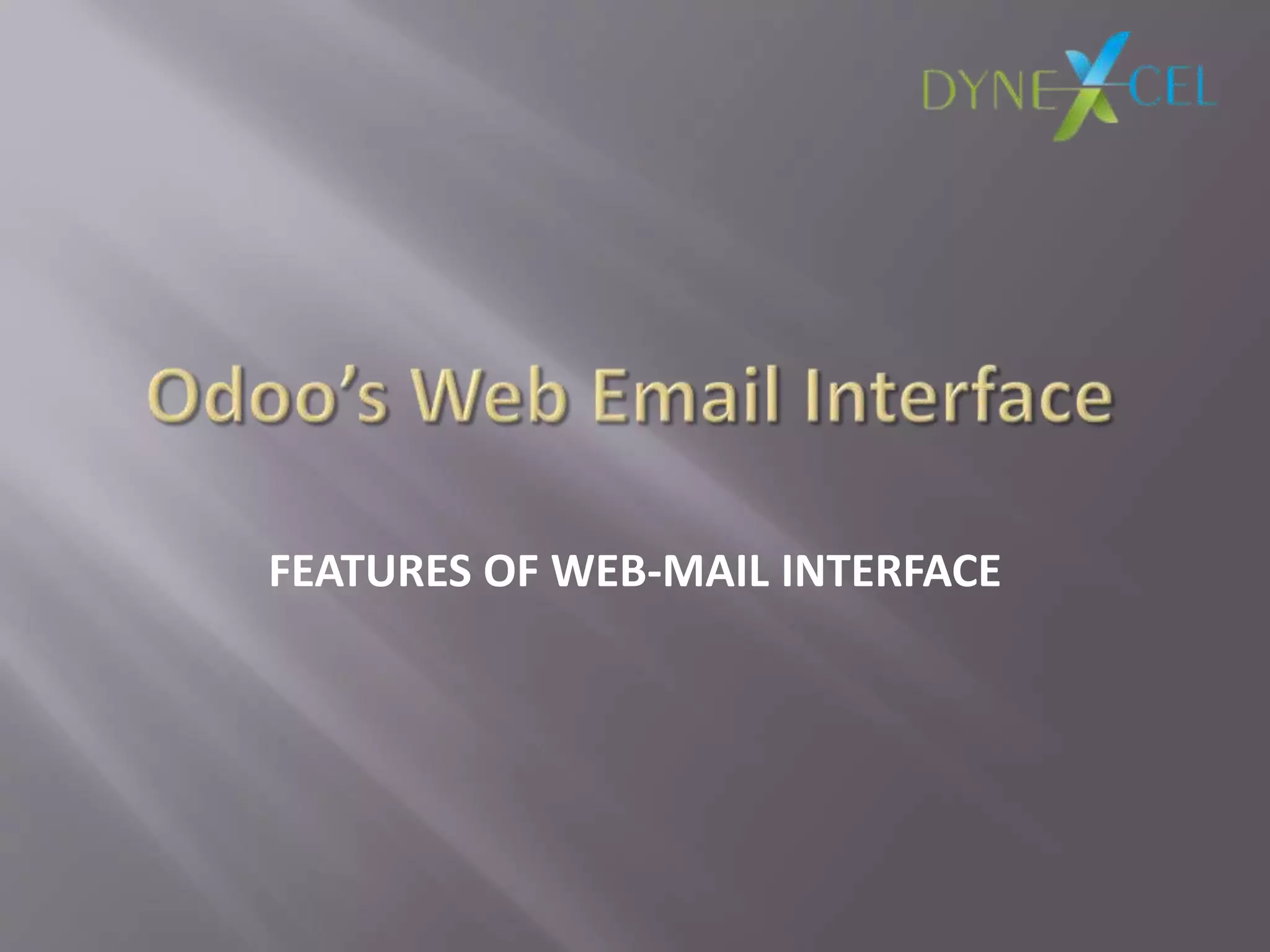 Odoo web email interface | PPT