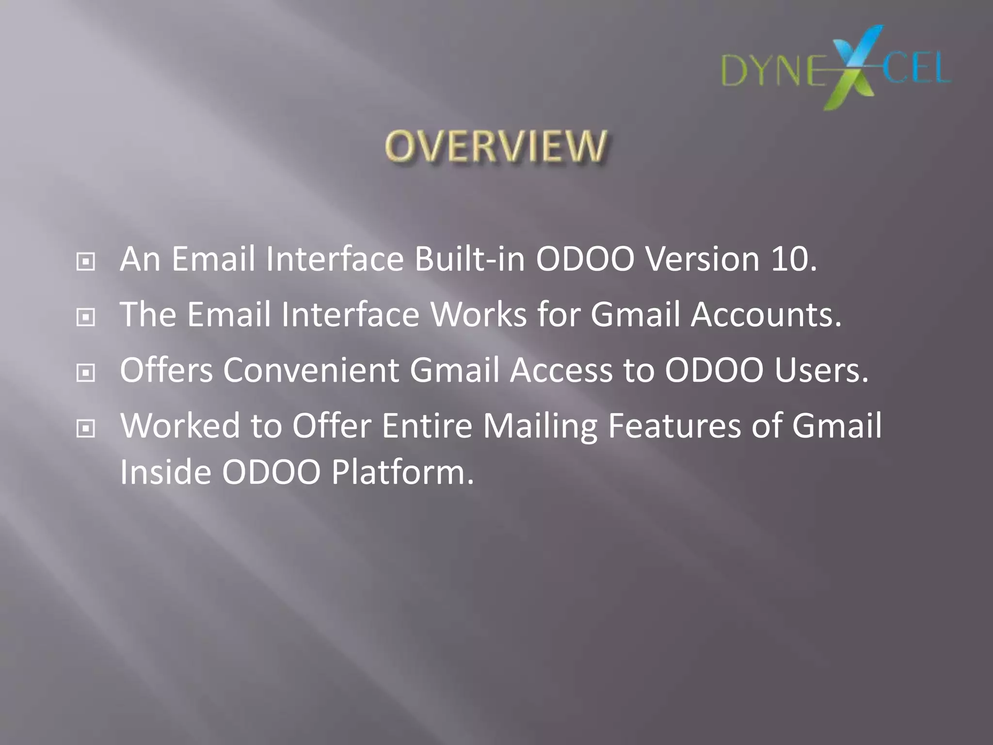 Odoo web email interface | PPT