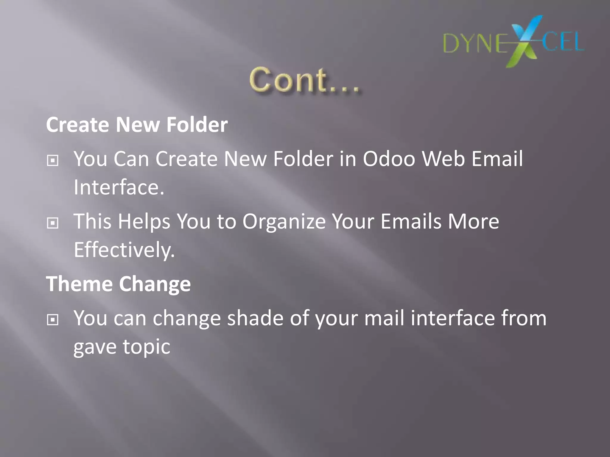 Odoo web email interface | PPT