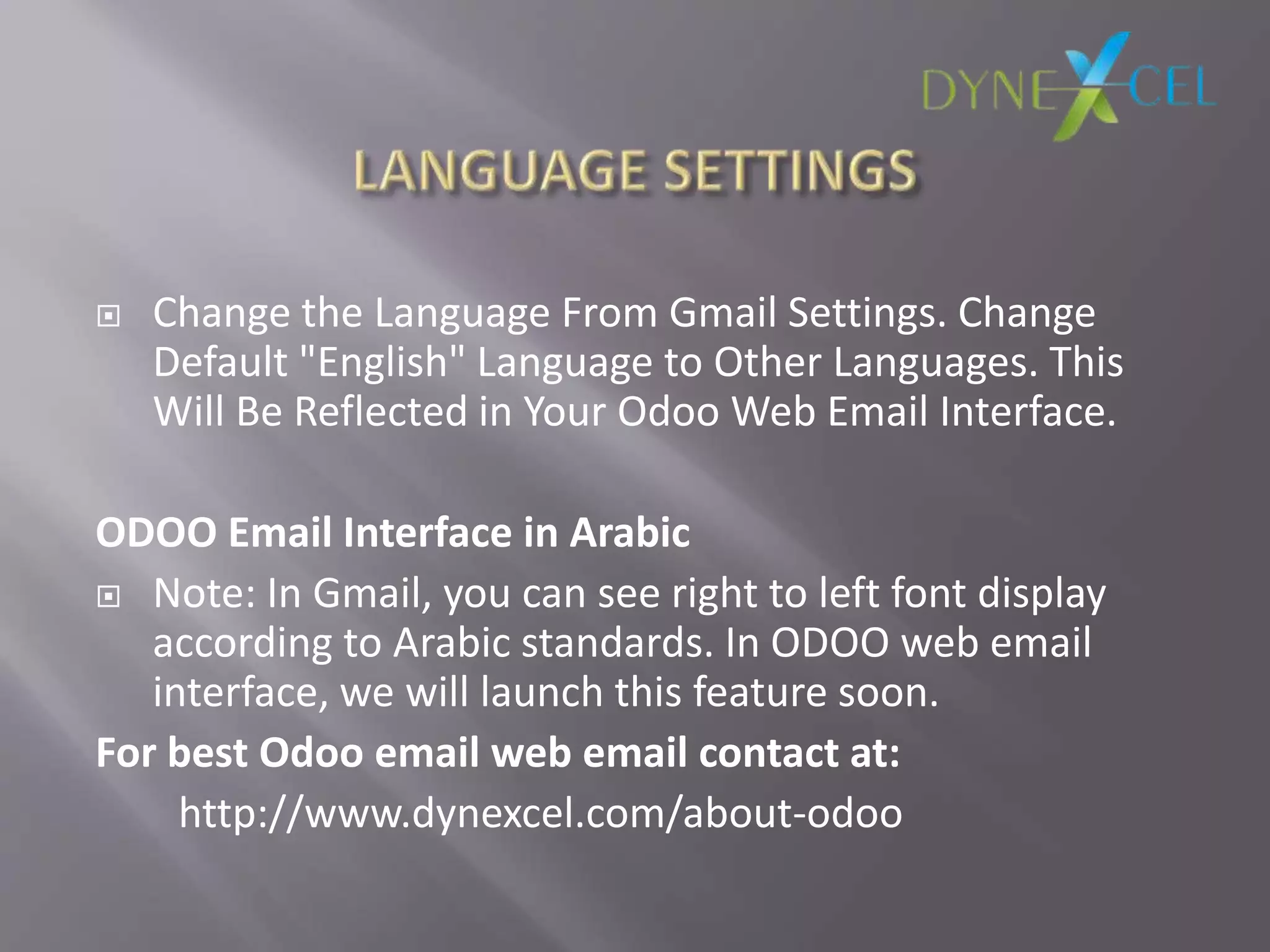 Odoo web email interface | PPT