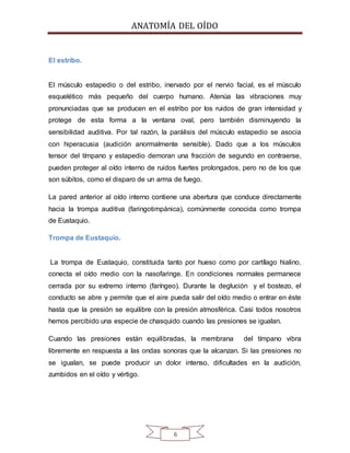 Anatomía del Oído. Trabajo final. | DOCX