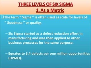 6 SIGMA AND KAIZEN | PPTX