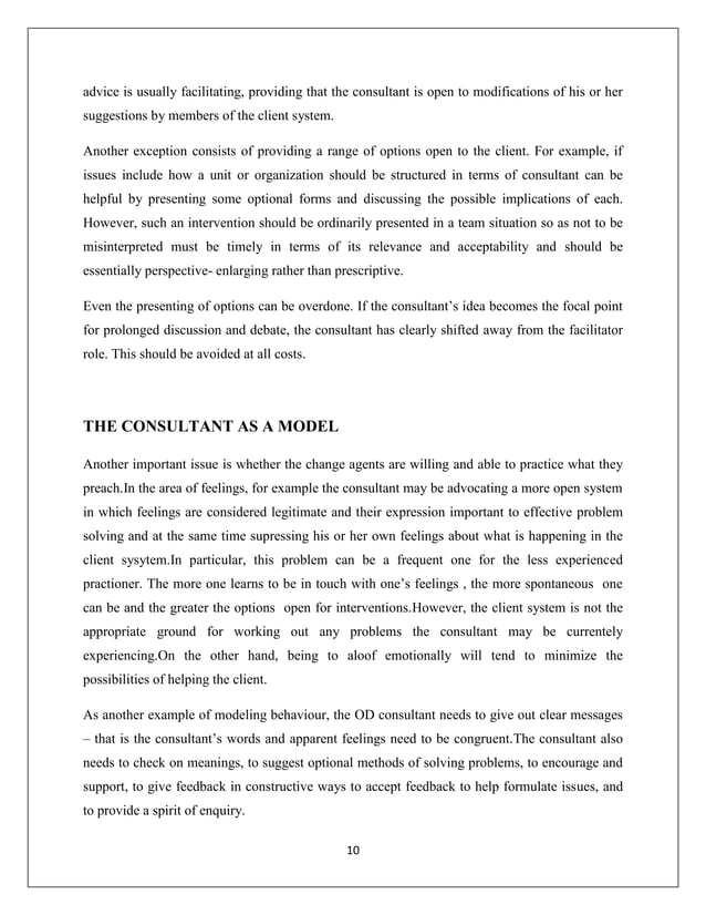 Client consultant relationship