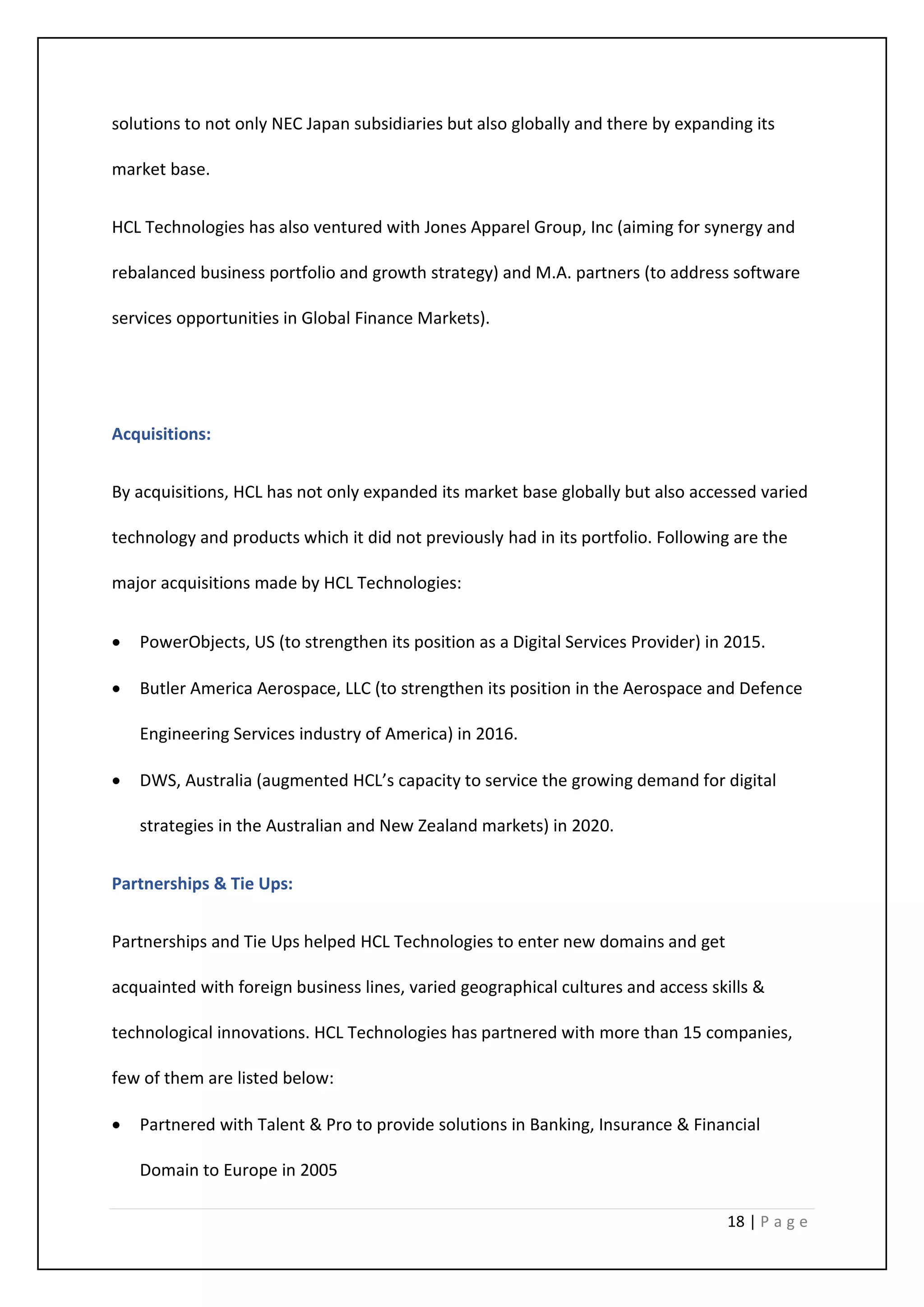 HCL Technologies | PDF