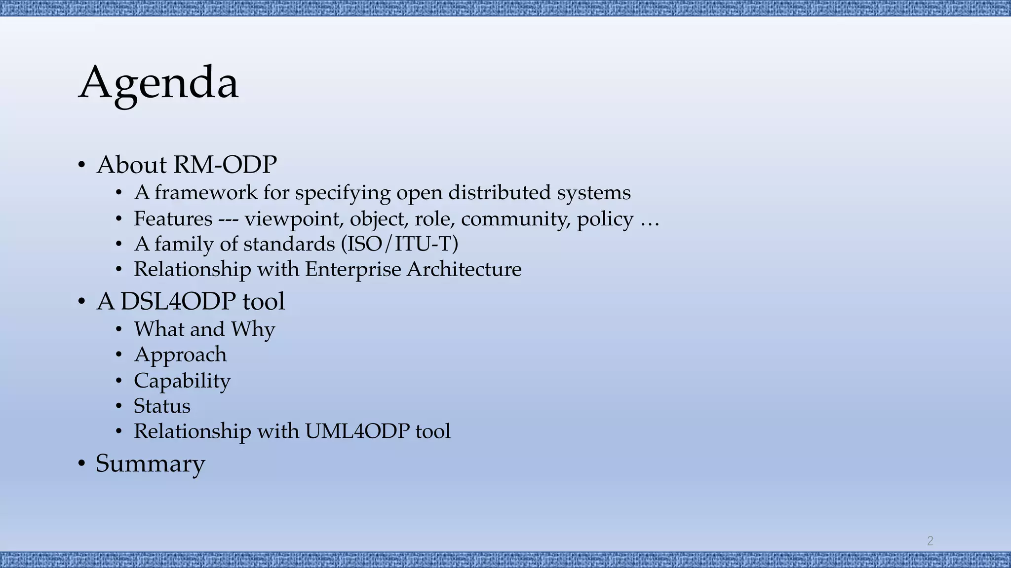 Developing Modeling Tool for RM-ODP with Eclipse Sirius | PPT