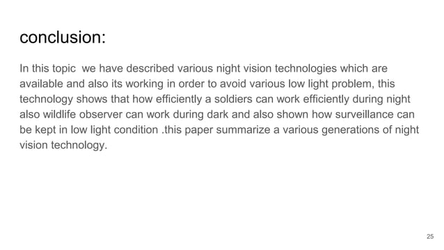 Night vision technology | PPTX | Cameras and Camcorders | Consumer ...