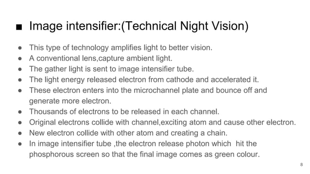 Night vision technology | PPTX | Cameras and Camcorders | Consumer ...