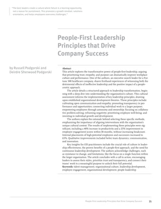 People-First Leadership Strategies that Drive Company Success | PDF