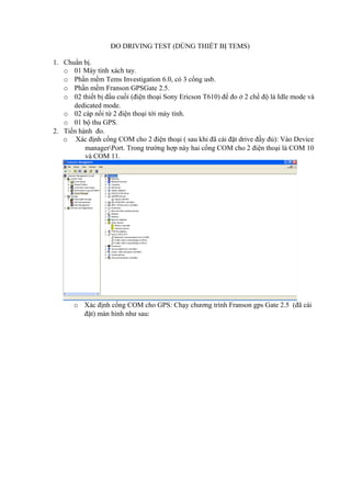 đO driving test(tems) | PDF