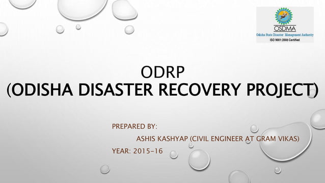 ODRP (Odisha Disaster Recovery Project) | PPTX