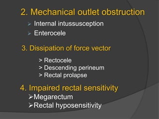 Obstructive defecation syndrome | PPTX