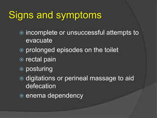 Obstructive defecation syndrome | PPTX