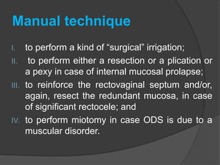 Obstructive defecation syndrome | PPTX