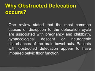Obstructive defecation syndrome | PPTX