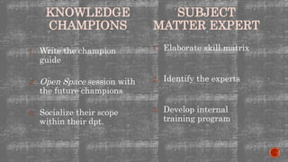 An action plan for Knowledge Management | PPTX