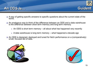 Why ODS? The Role Of The ODS In Today’s BI World And How Oracle ...