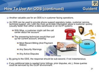 Why ODS? The Role Of The ODS In Today’s BI World And How Oracle ...