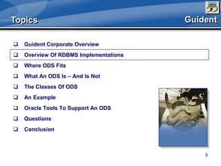Why ODS? The Role Of The ODS In Today’s BI World And How Oracle ...