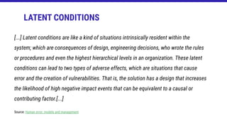 Machine Learning Operations Active Failures, Latent Conditions | PDF