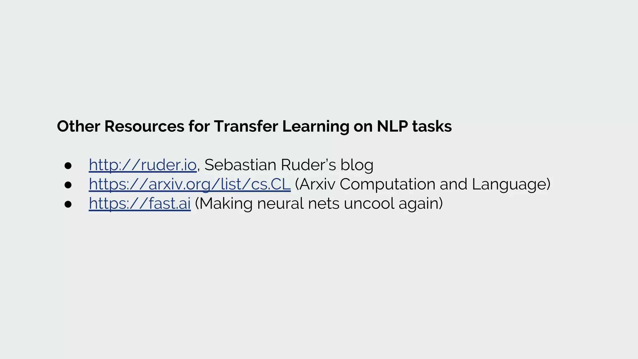 ODSC East: Effective Transfer Learning for NLP | PDF