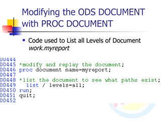 ODS Document | PPT