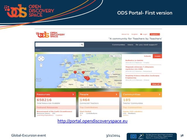 Ods presentation at the Global Excursion project meeting | PPT
