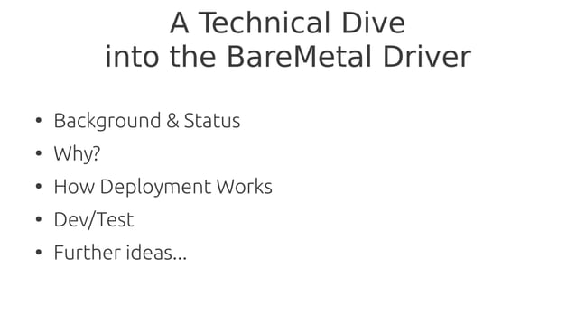 Provisioning Bare Metal with OpenStack | PPT