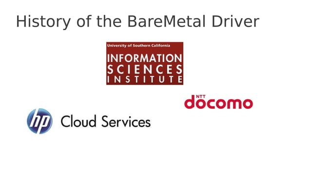 Provisioning Bare Metal with OpenStack | PPT
