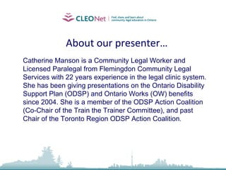 ODSP Disability Determination and Application Slideshare version | PPT ...