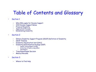 ODSP Disability Determination and Application Slideshare version | PPT ...