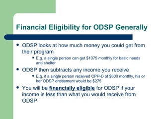 ODSP and Aging | PPT | Government Support and Welfare | Financial ...