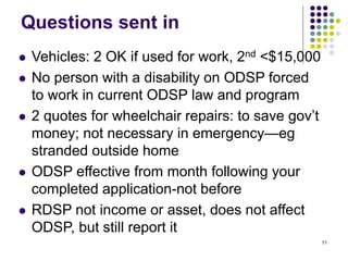 ODSP: Know Your Benefits, Rights and Responsibilities | PDF
