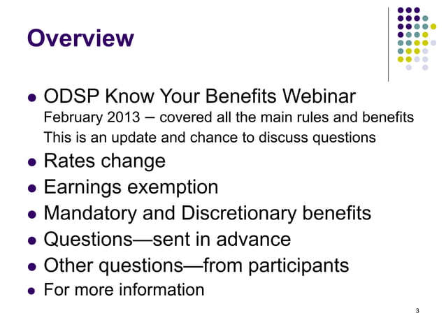 ODSP: Know Your Benefits, Rights and Responsibilities | PDF