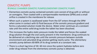 Osmotic Drug Delivery System and basic components of Osmotic system | PDF
