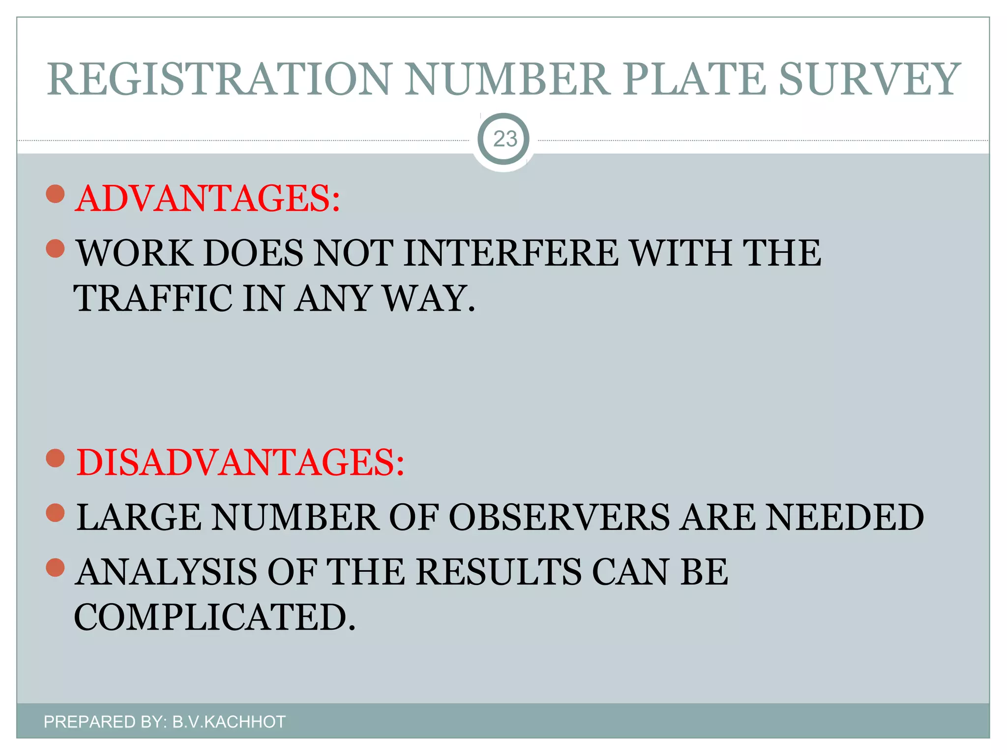O & d survey | PPT