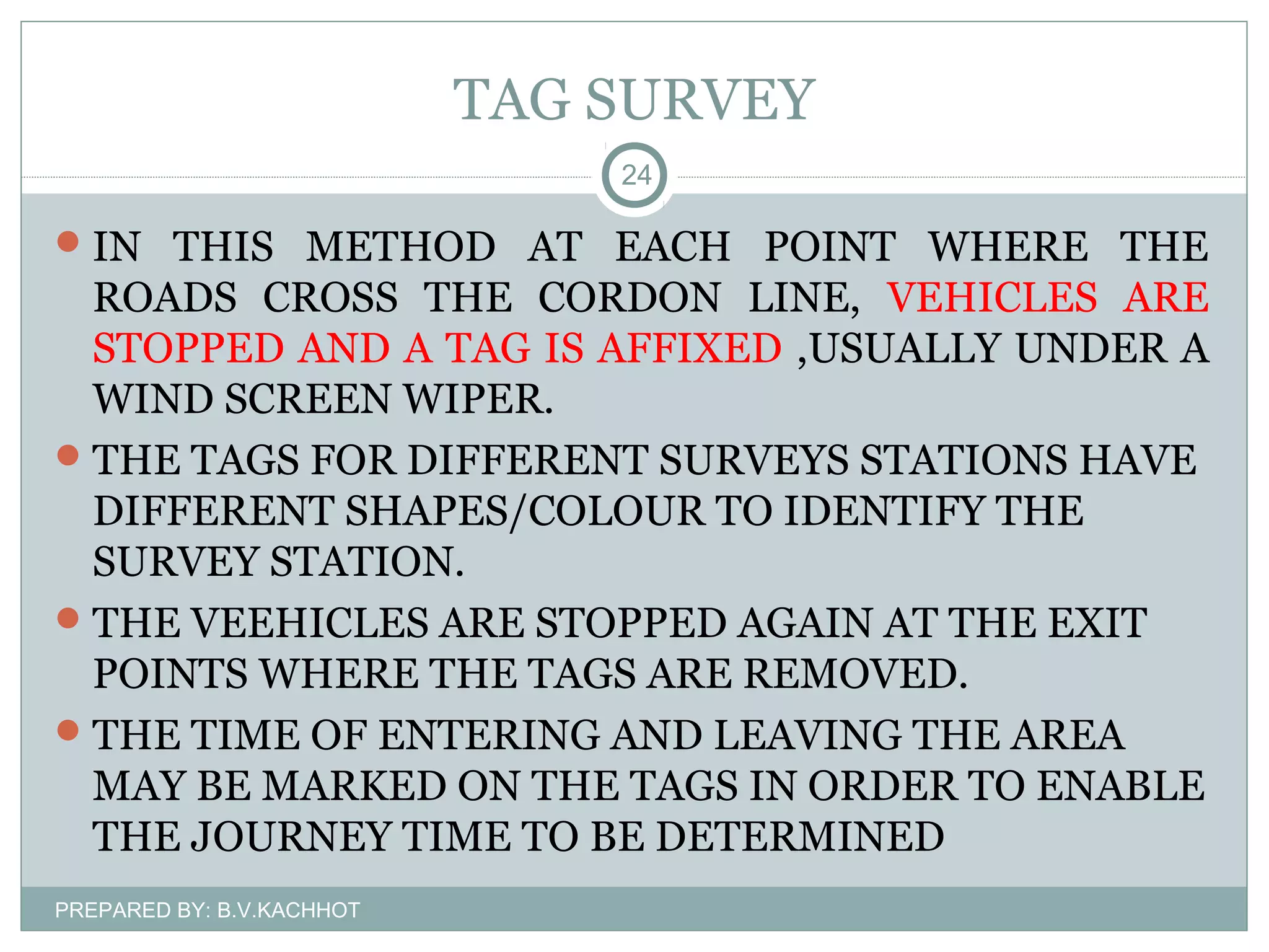 O & d survey | PPT
