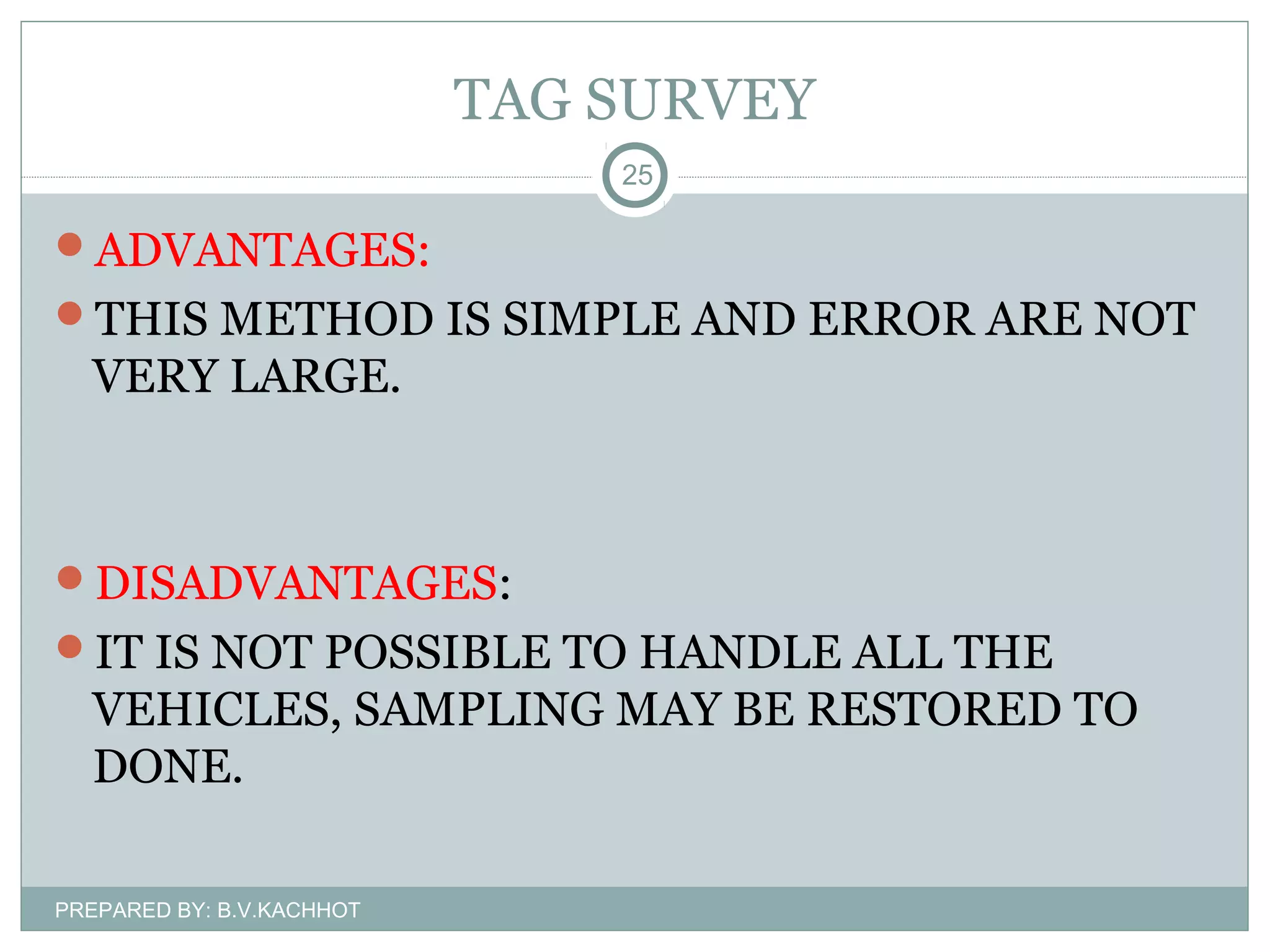 O & d survey | PPT
