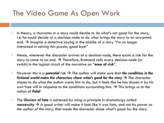 Narrative Design and Audio-Visual Style in Video Games | PPT