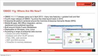 OBIEE & Essbase Integration with Oracle BI Foundation 11.1.1.7 (ODTUG 2013) | PPT