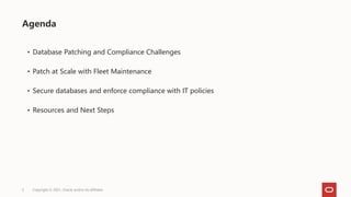 ODW 2021 - Automated patching and compliance to improve database ...