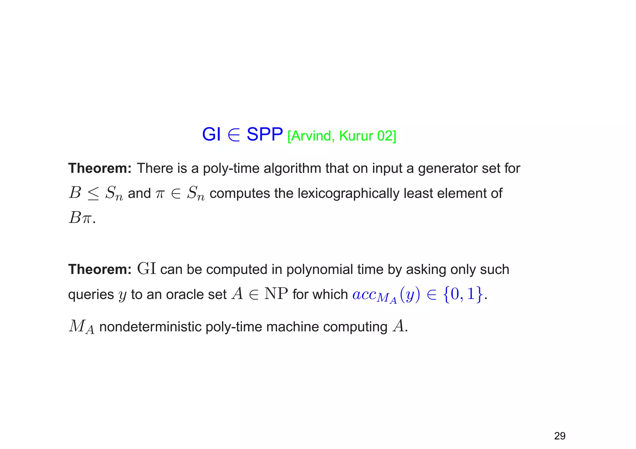 Complexity Classes and the Graph Isomorphism Problem | PDF