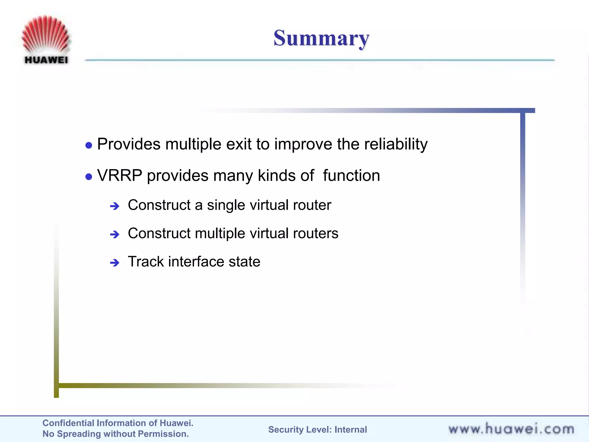 ODY000311 Principle of VRRP and Configuration .ppt