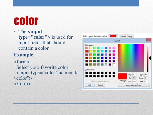 Html tables, forms and audio video