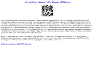 Odysseus Character Analysis | PDF