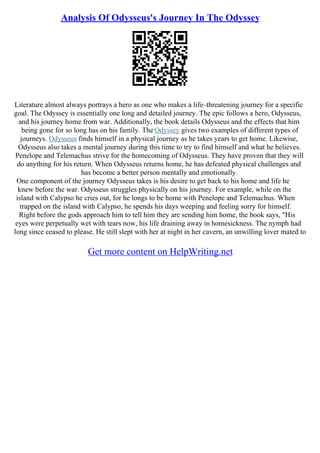 Odysseus Essay | PDF
