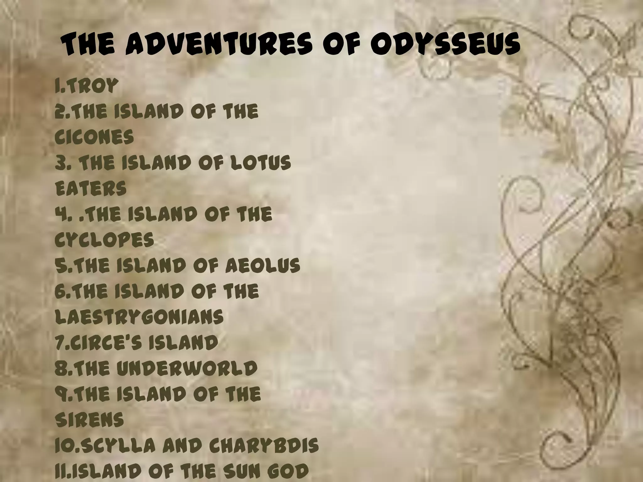 Odyssey The Adventures of Odysseus | PPTX