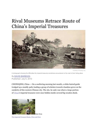 Odyssey of China's Imperial Art Treasures | PDF | Museums & Galleries ...