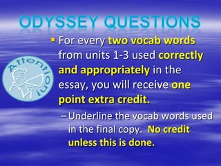 Odyssey questions | PPT