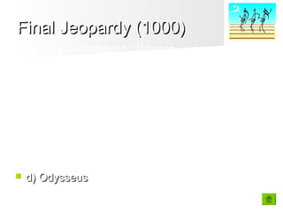 Odyssey review jeopardy | PPT